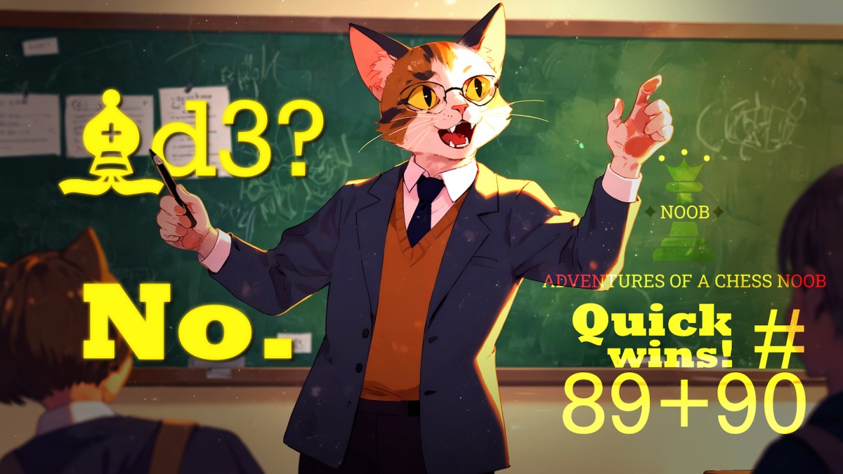 Bishop d3 opening? 🤔 NO! ⚡ Quick Wins #89 & 90 – Adventures of a Chess Noob